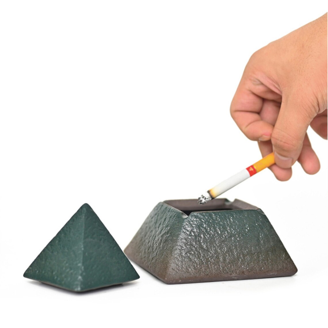 Pyramid Ashtray With Lid | Etsy