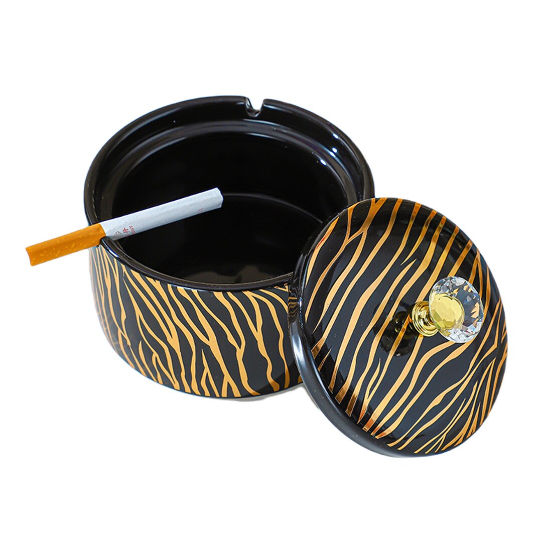 Lidded Ashtray Cool Ceramic Covered Ash Tray - Etsy