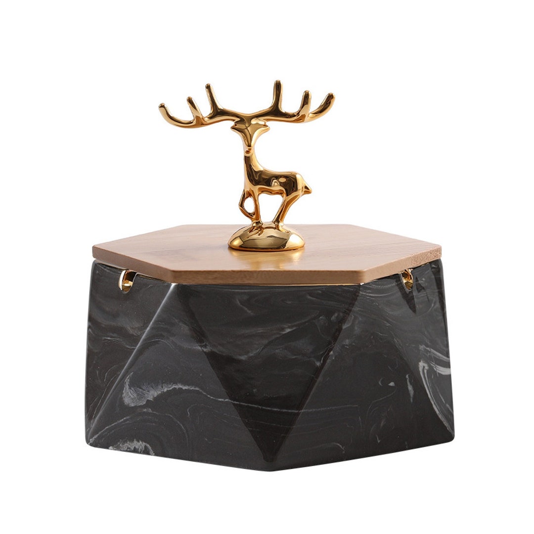 Elegant Ashtray With Lid Ceramic Marble Pattern - Etsy