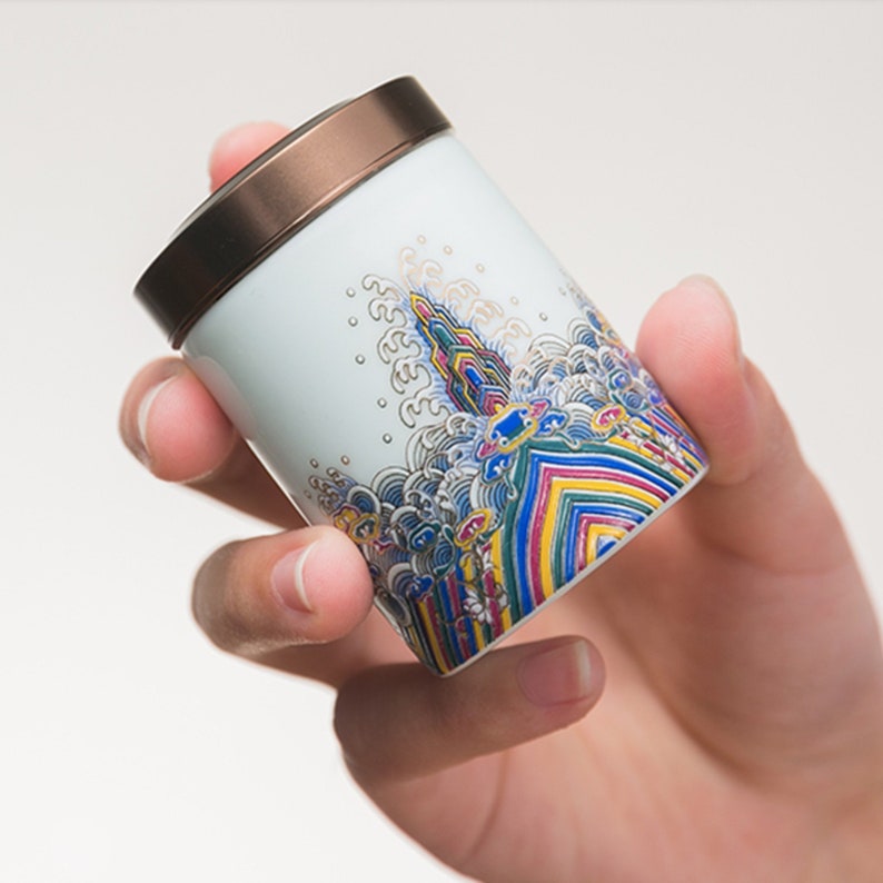 Exquisite Tea Canister 3 Sizes | Etsy