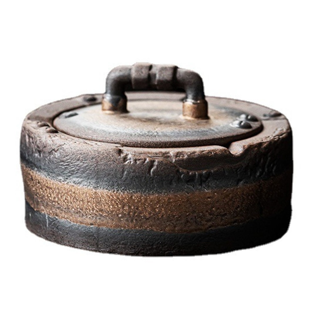 Vintage Ashtray With Lid for Outdoor Retro Rustic - Etsy