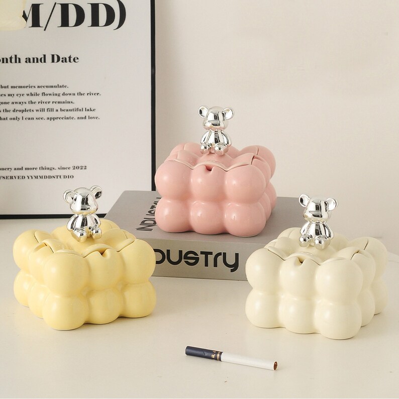 Cute Ashtray With Lid for Outdoor Patio Cool Nordic Home Decor - Etsy