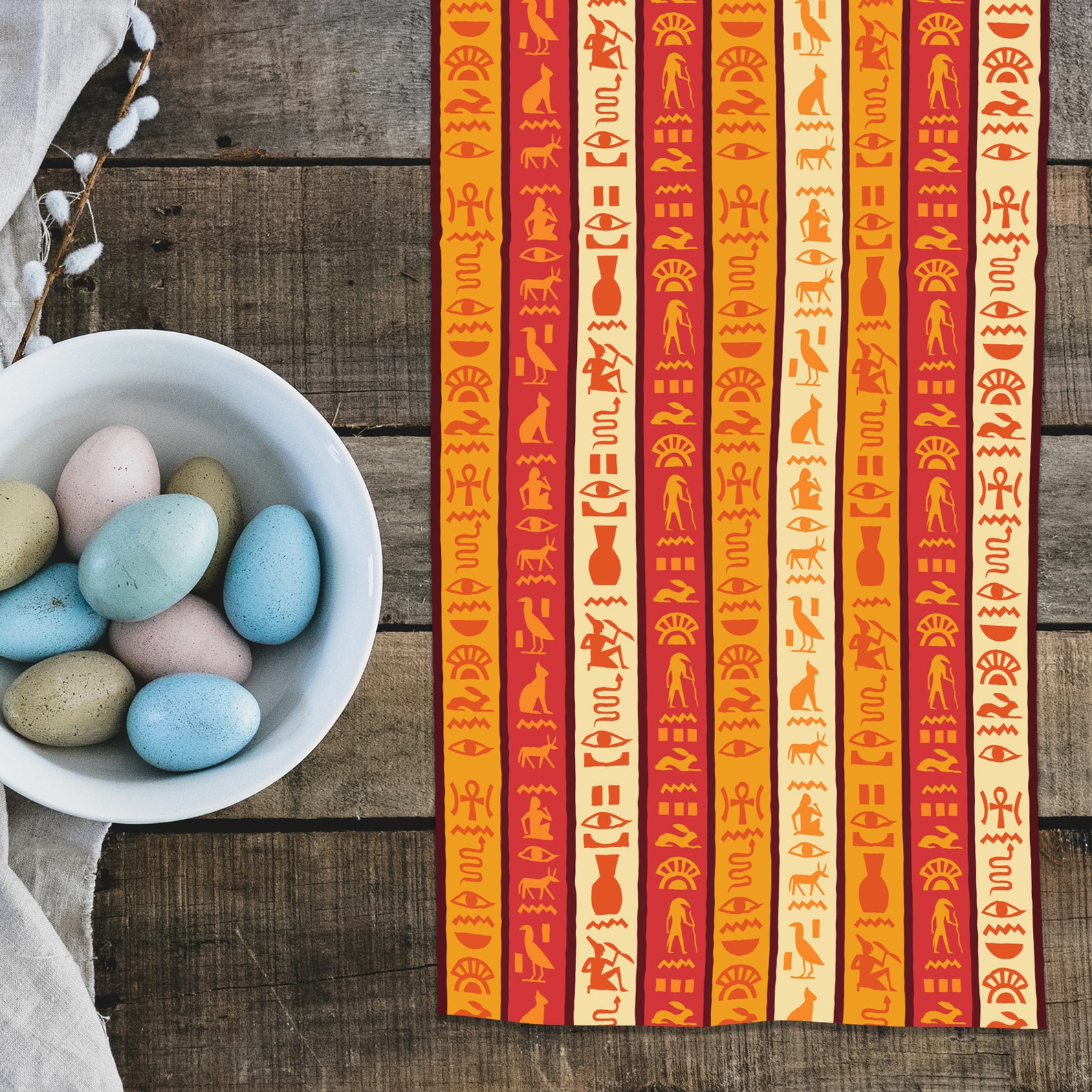 Ancient Egypt Hieroglyphic Table Runner | Etsy