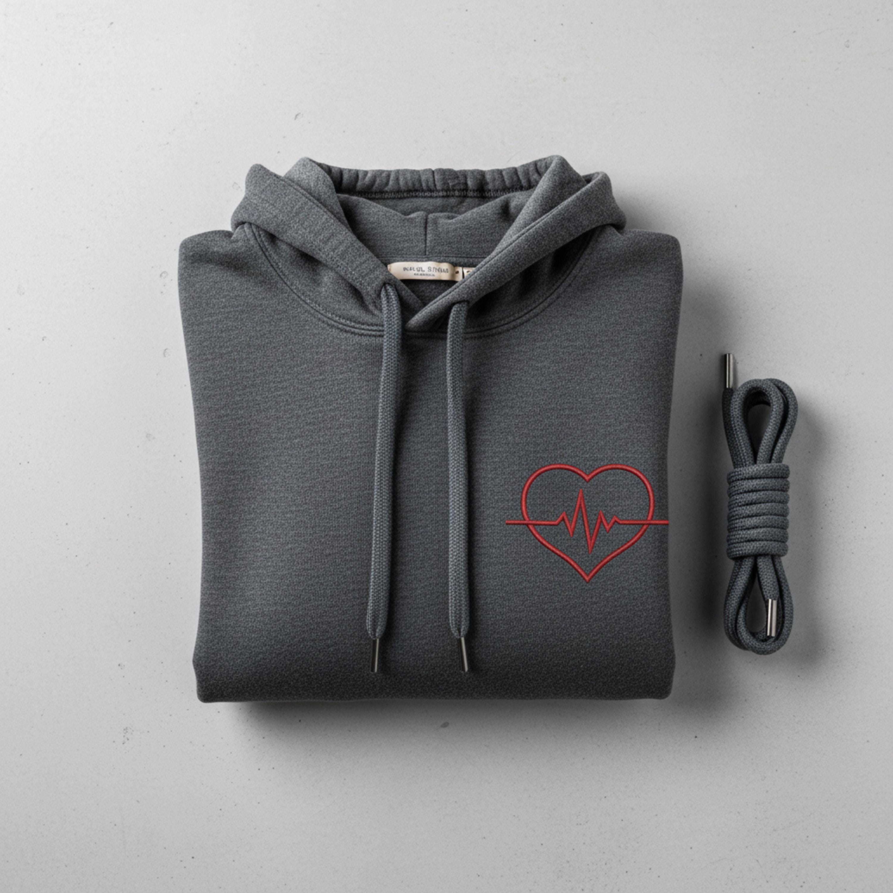 Heartbeat Heart Outline Embroidery, EKG Love Line Mini Design, Nurse ...