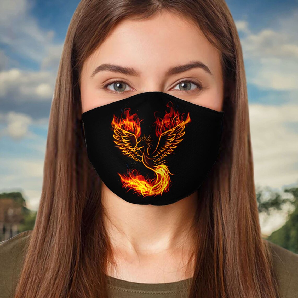 Flaming Phoenix Fantasy Face Mask Phoenix Lover Mask Gift | Etsy