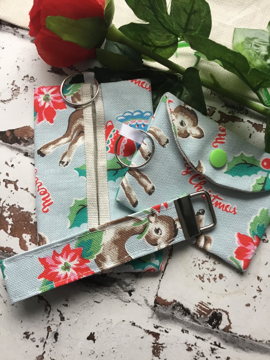 Cath Kidston Little Deer Christmas Design Linen Pocket Tissue Cover ...