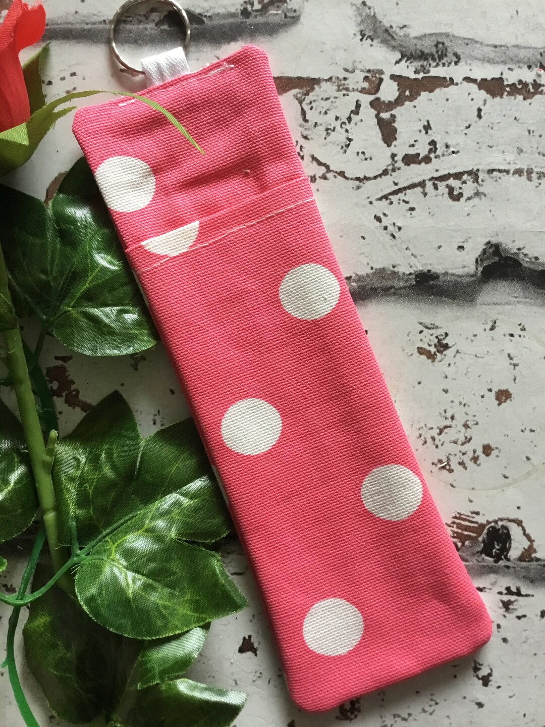 Cath Kidston Bright Pink Jumbo Polka Dot Design Lanyard Pen Holder or ...