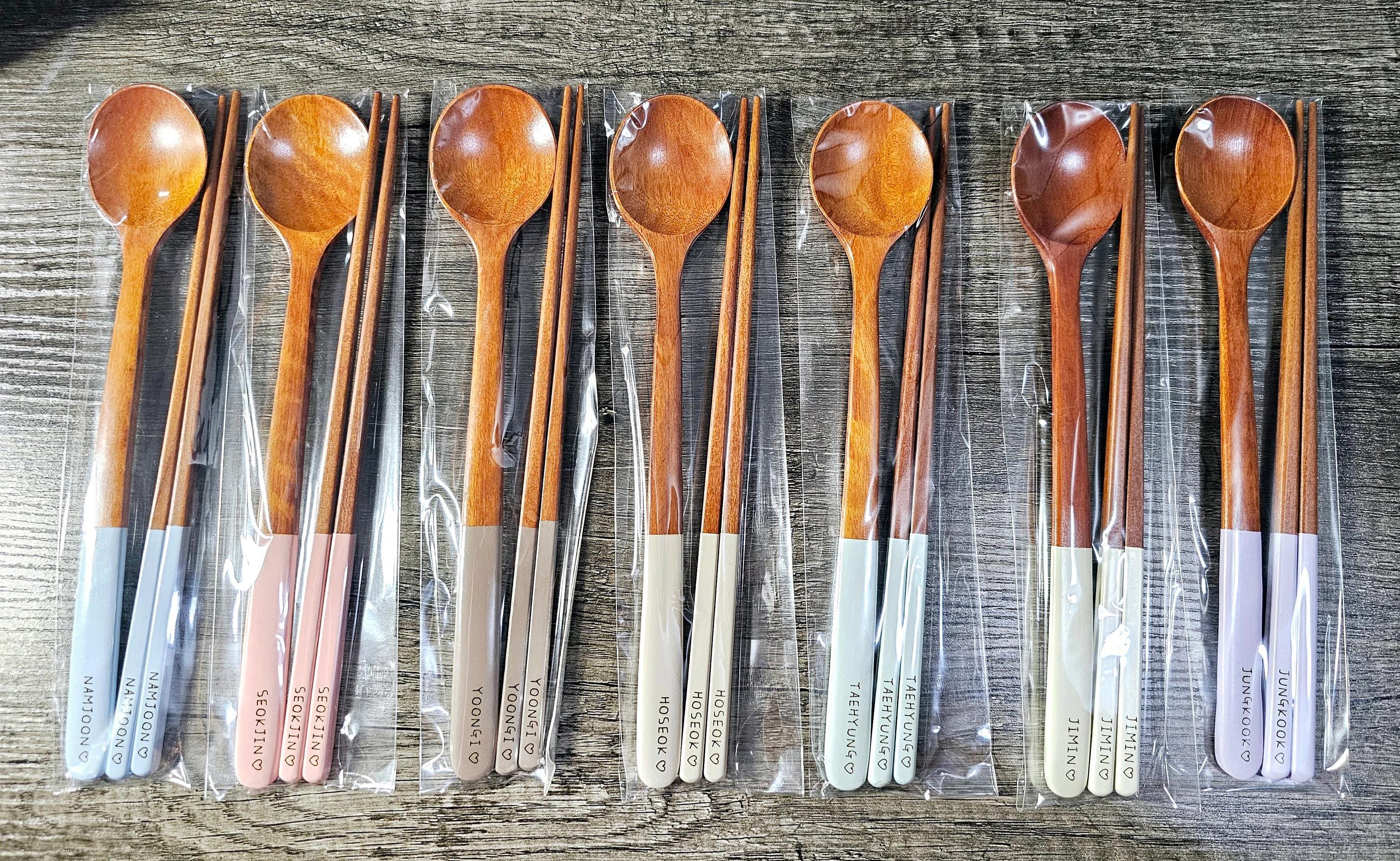 BTS Wooden Spoon Chopsticks Sets - Etsy