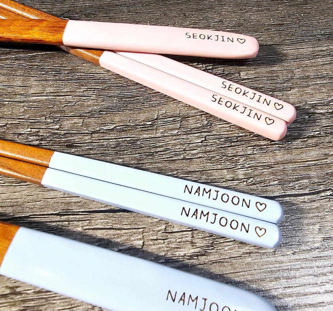 BTS Wooden Spoon Chopsticks Sets - Etsy