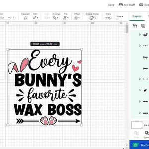 Every Bunny's Favorite Wax Boss SVG: Cricut Cut Files (digital Download ...