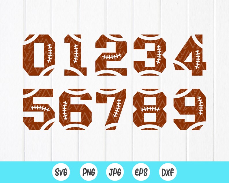 Football Player Numbers Svg Bundle Football Font Svg - Etsy