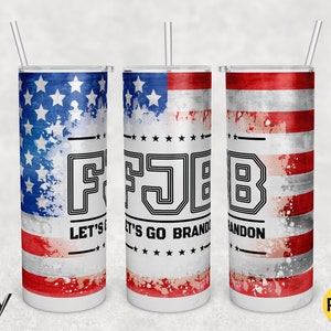 20oz Skinny Tumbler Let's Go Brandon Png Sublimation Design,anti Biden ...
