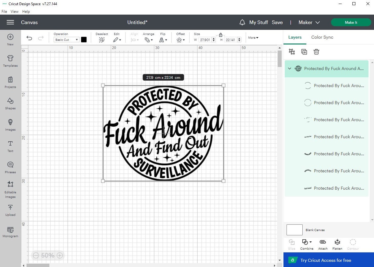 Funny Home Security SVG: Protected by Surveillance,sarcastic Adult ...