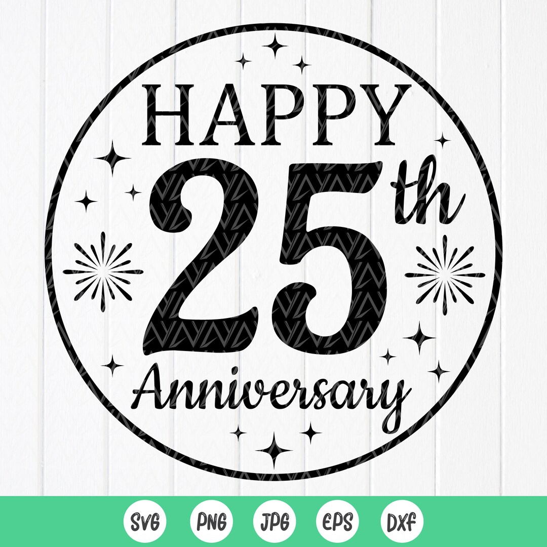 Happy 25th Anniversary Svg,couples Gift,marriage Svg,mr & Mrs Svg ...