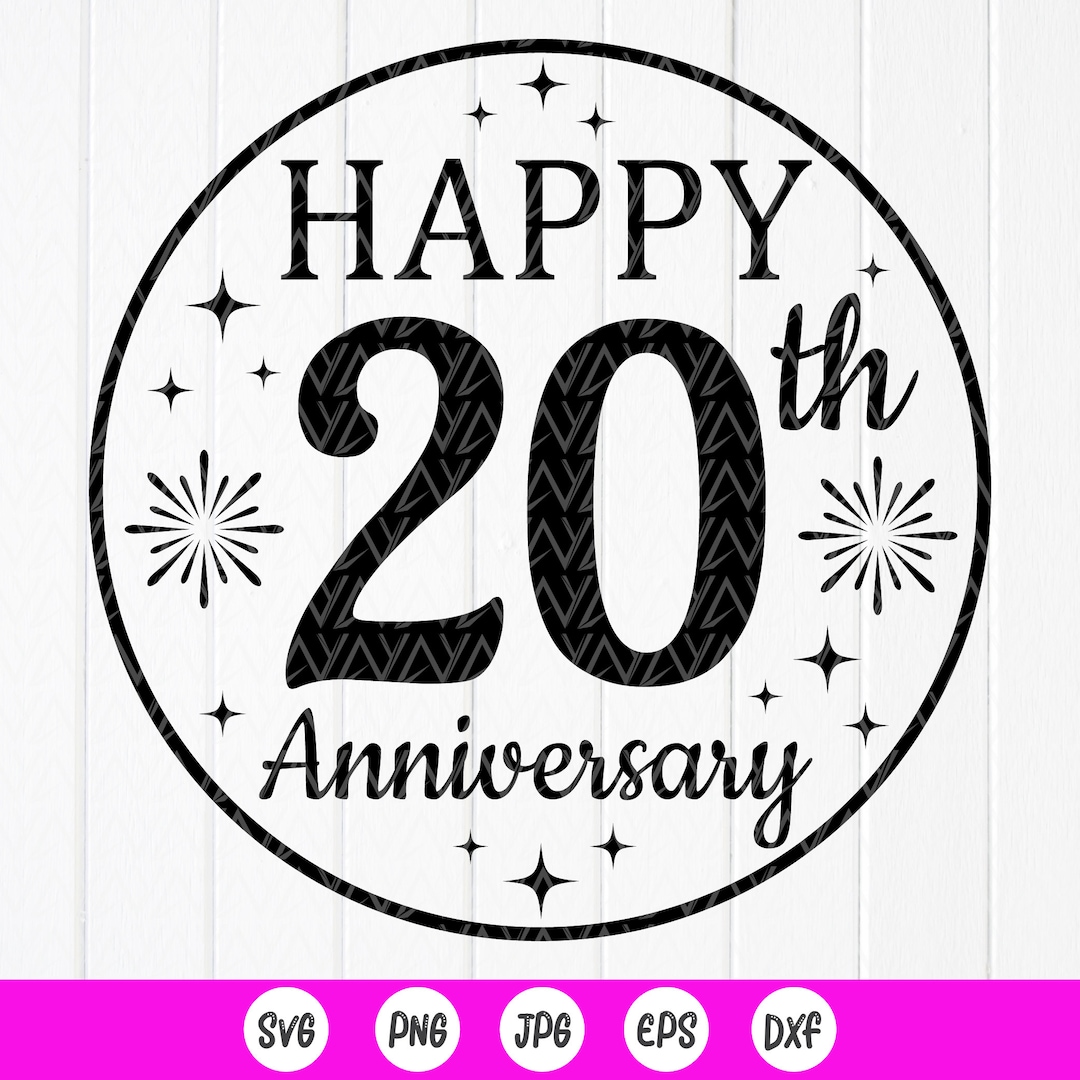 Happy 20th Anniversary Svg,couples Gift,marriage Svg,mr & Mrs Svg ...