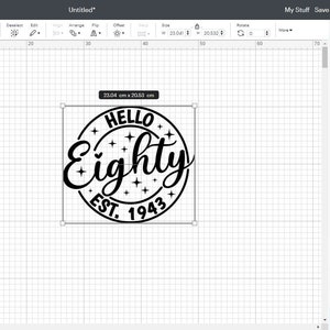 Hello Eighty Est 1943 Svg,hello 80 Birthday Gifts,birthday Party Svg ...
