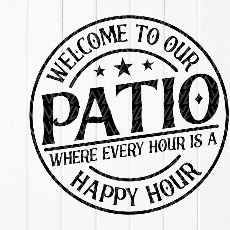 Welcome to Our Patio Sign - Etsy