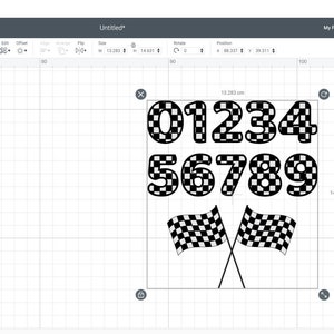 Checkered Numbers SVG Racing Stripes Svg racing Numbers - Etsy