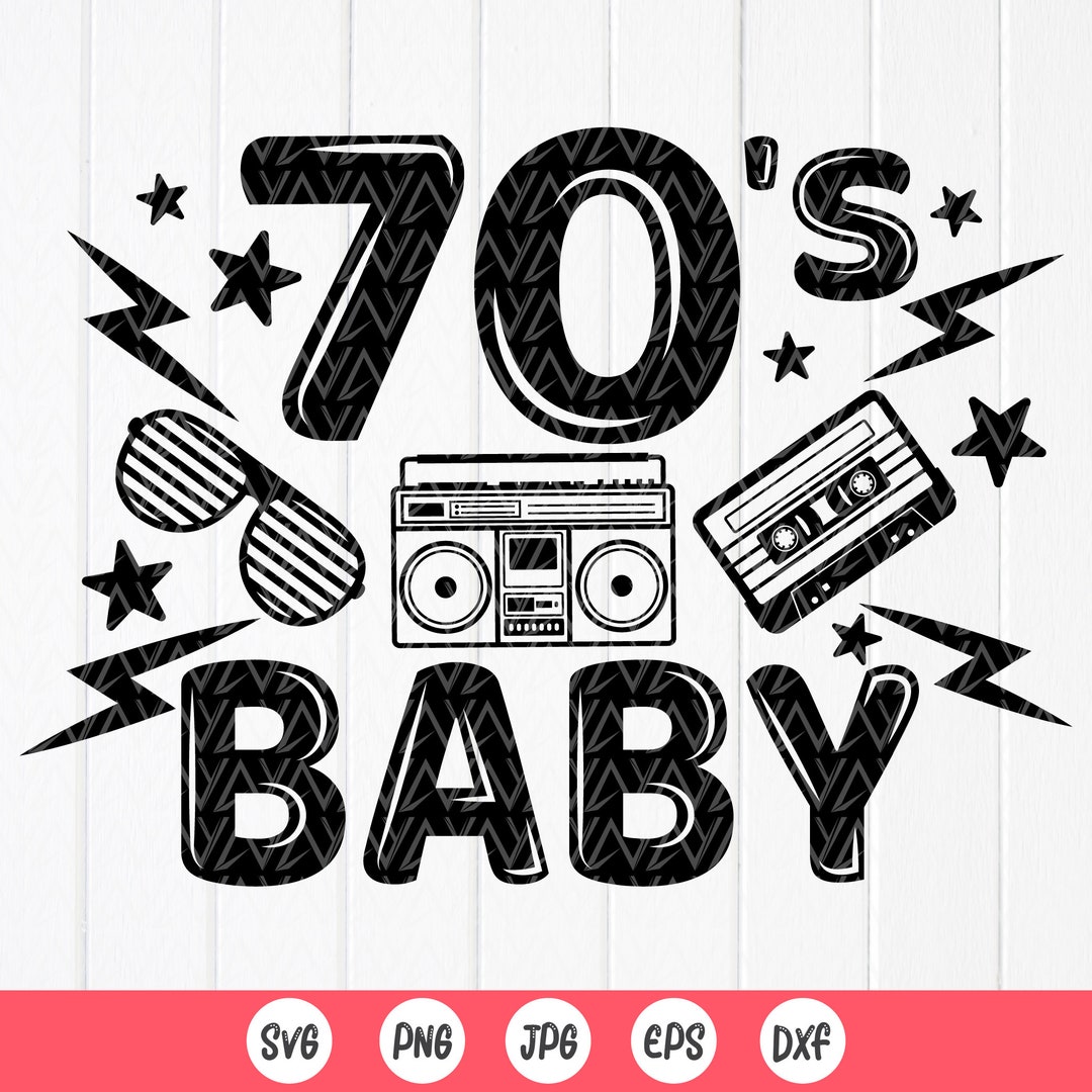 70s Baby SVG: Retro Music Clipart ,cut Files for Cricut,sublimation ...