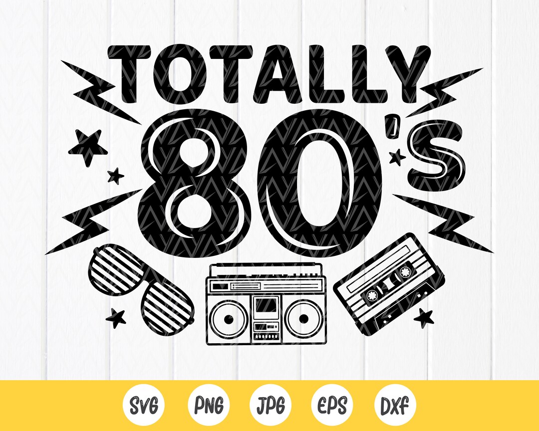 Total 80er Jahre SVG, 80er Jahre svg, Vintage 1980er Jahre svg, Musik Kassette SVG, Retro 80er ...