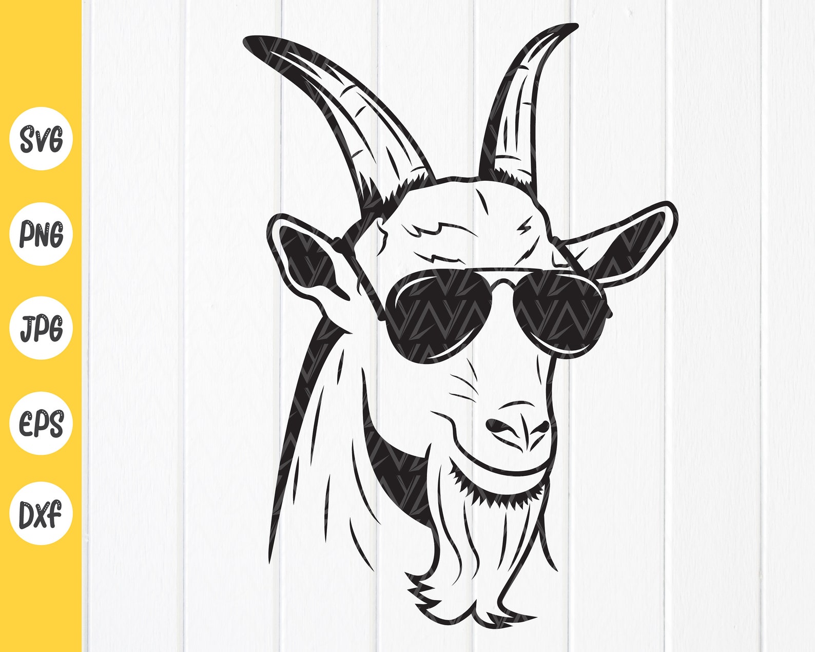 Goat With Sunglasses Svg Cool Goat Head Clipart Mountain - Etsy