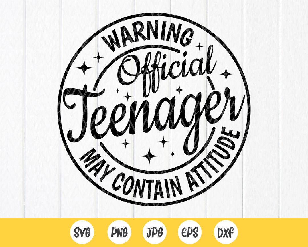 Official Teenager SVG PNG: 13th Birthday Shirt Design,cricut Files ...