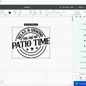 Relax and Unwind You Are on Patio Time Svgpatio Signbackyard - Etsy
