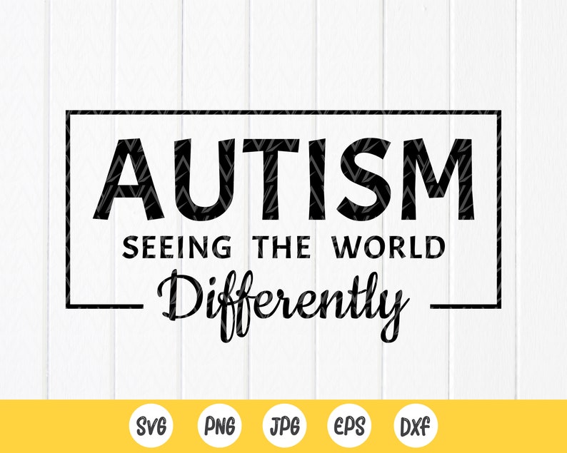 Autism Seeing the World Differently SVG Autism Awareness - Etsy