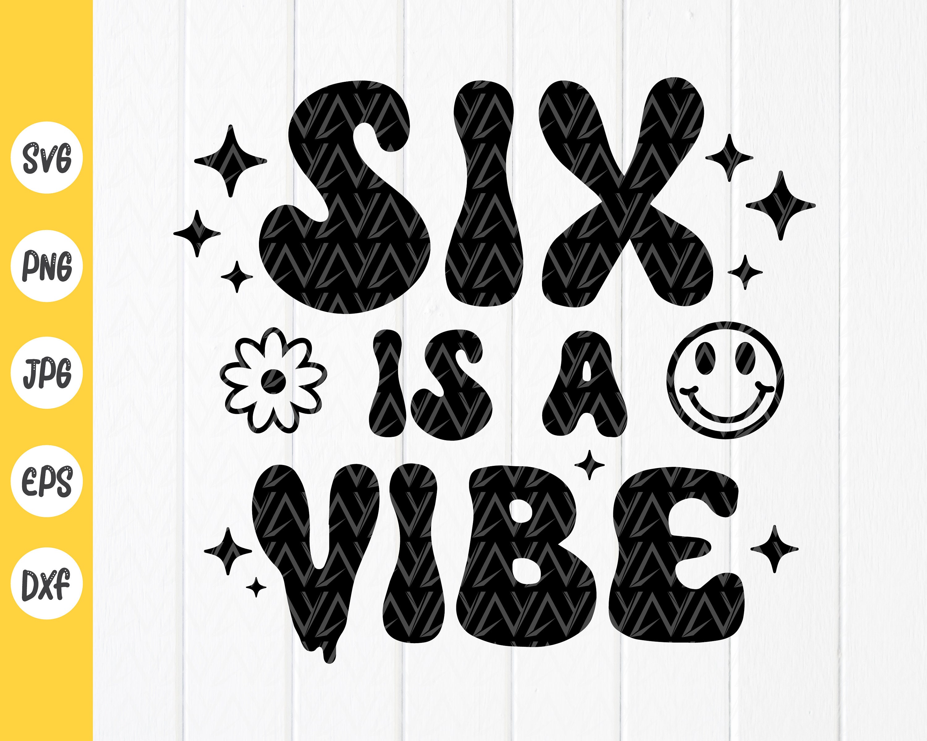 Six is A Vibe SVG 6th Birthday SVG 6th Birthday Shirt - Etsy Canada