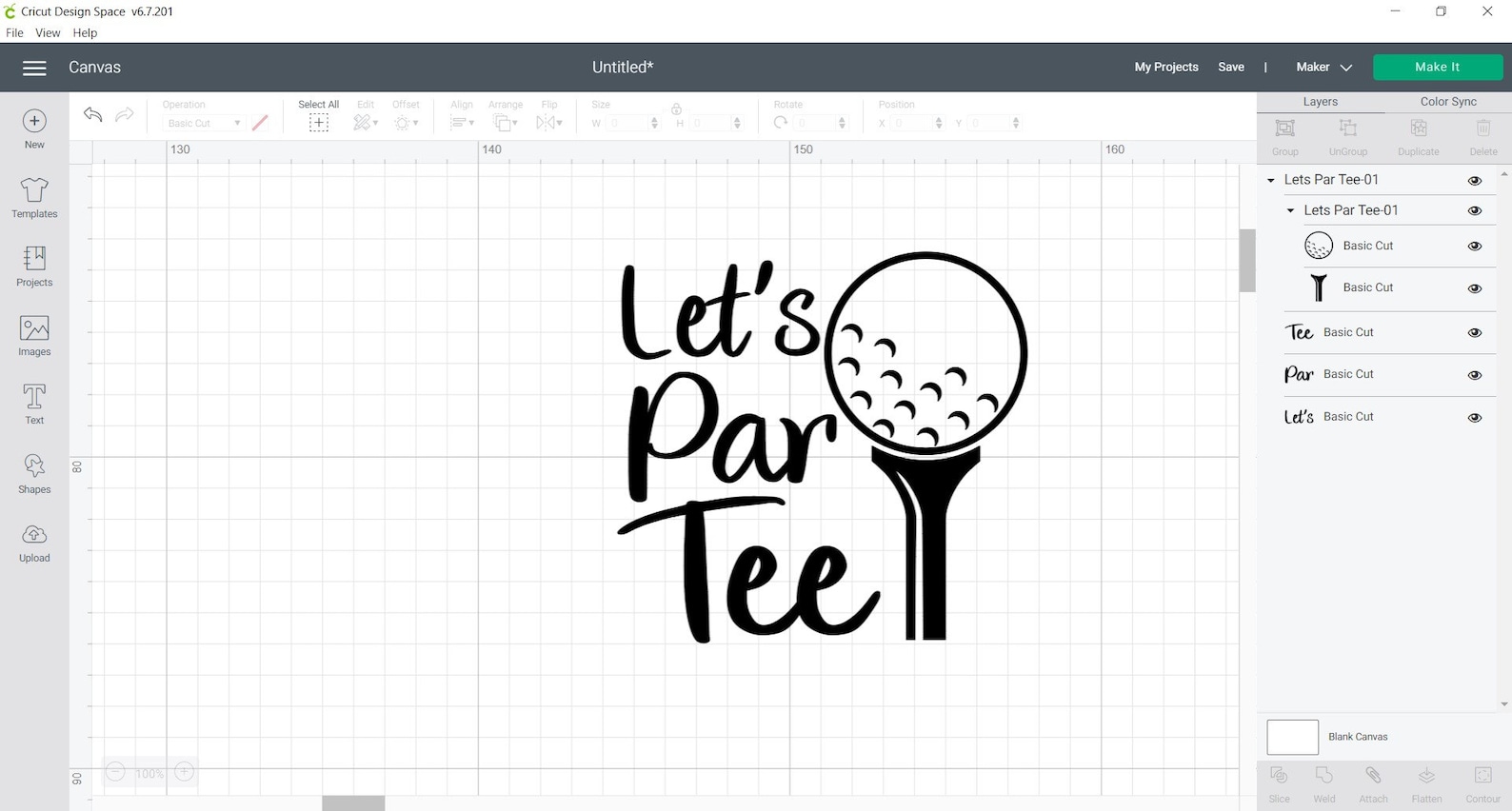 Let's Par Tee SVG Funny Golf SVG Funny Golf Quote - Etsy