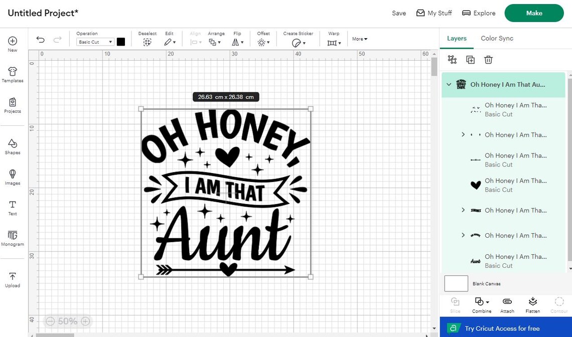 Funny Aunt SVG: 'oh Honey I Am That Aunt' Design,cut Files for Cricut ...