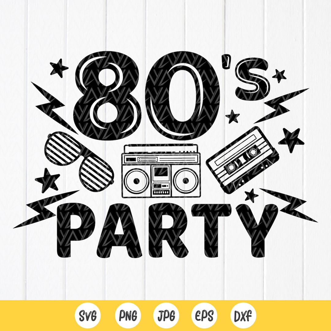 80's Party Svg, 80's Svg,music Cassette SVG, Retro 80s Country Clipart ...