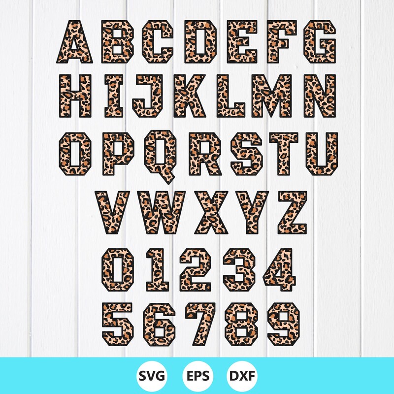 Cheetah Numbers Svg - Etsy