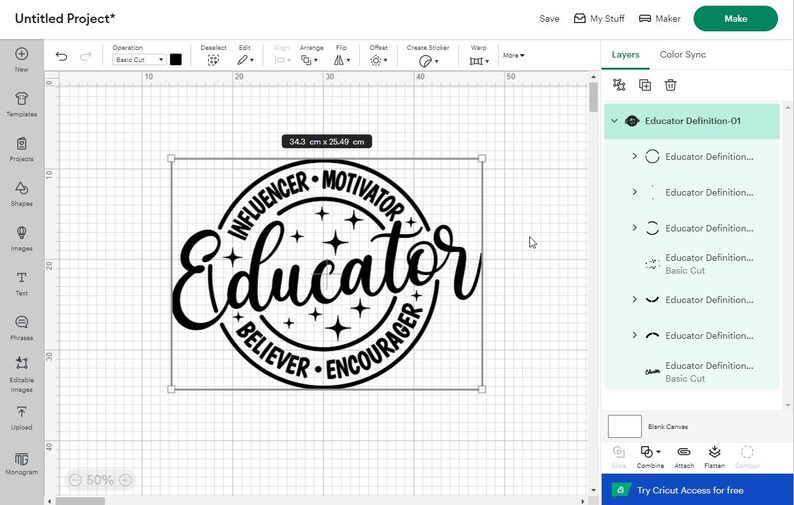 Educator Definition SVG, Teacher Gift ,cricut Files (digital Download ...