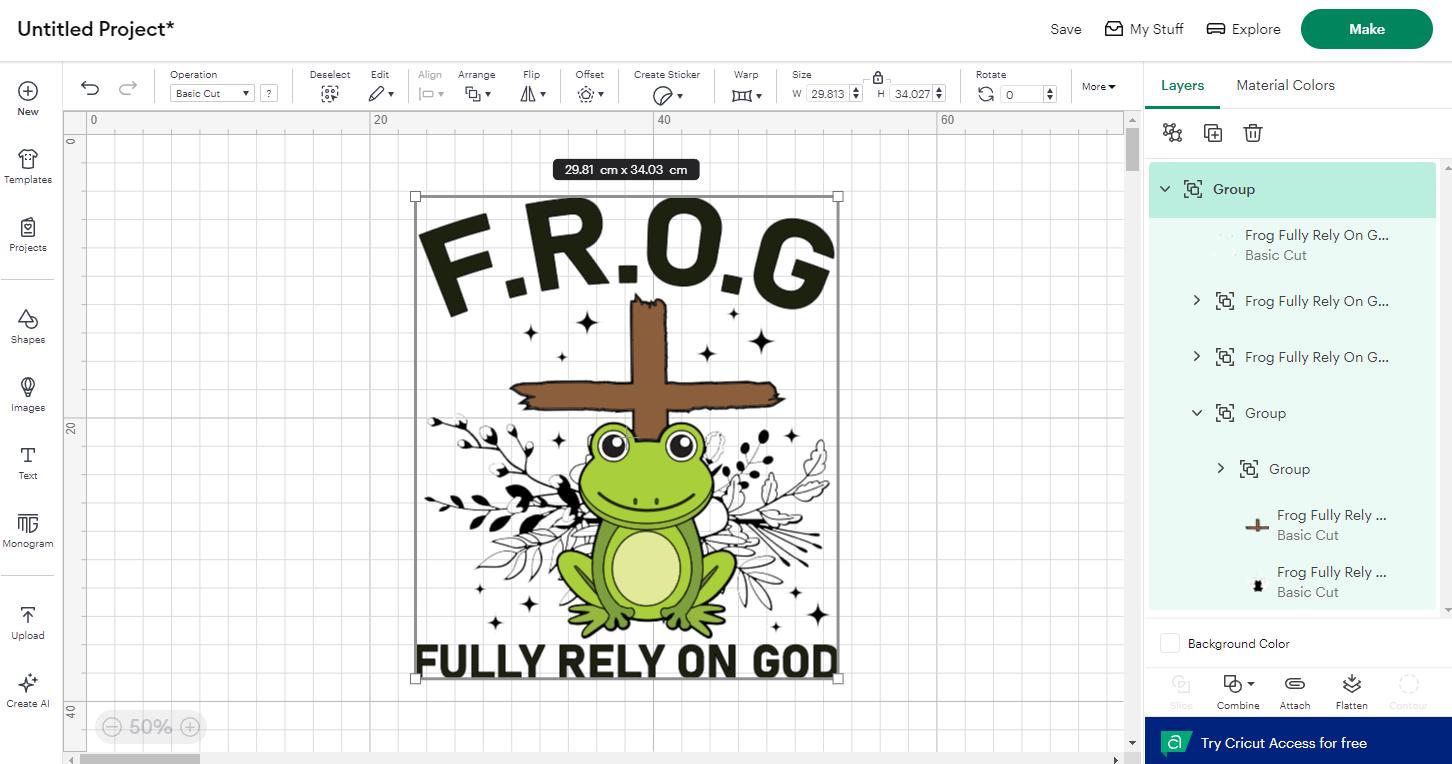 Frog Fully Rely on God SVG PNG: Christian Inspirational Design (digital ...