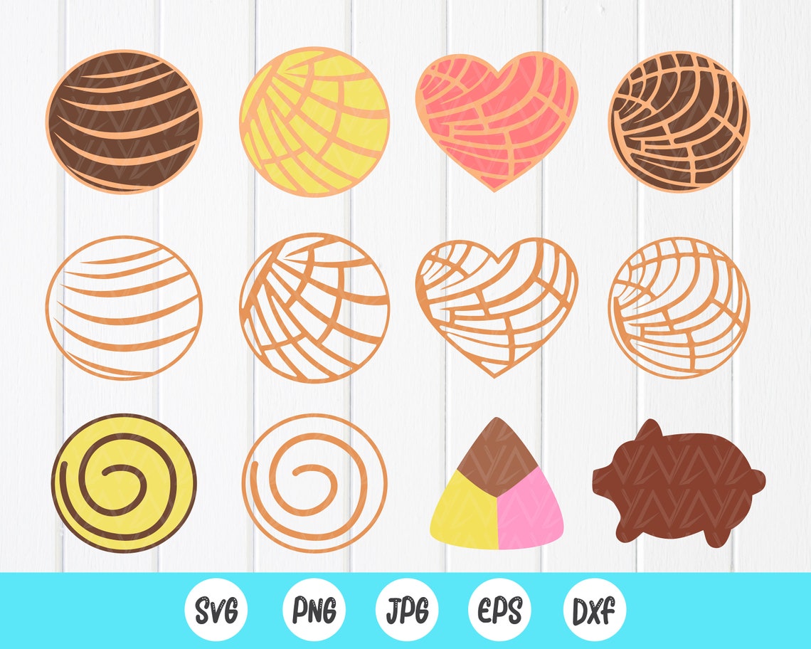 Mexican Sweet Bread SVG Bundle Concha Svg Bundle Mexican - Etsy