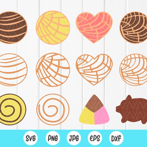 Mexican Sweet Bread SVG Bundle Concha Svg Bundle Mexican - Etsy