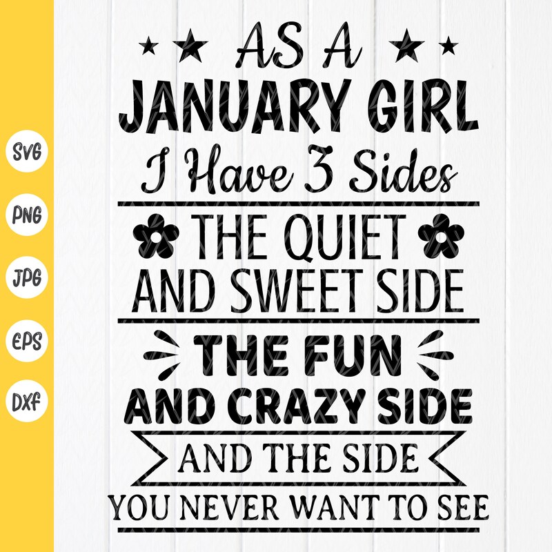 January Girl Svg - Etsy