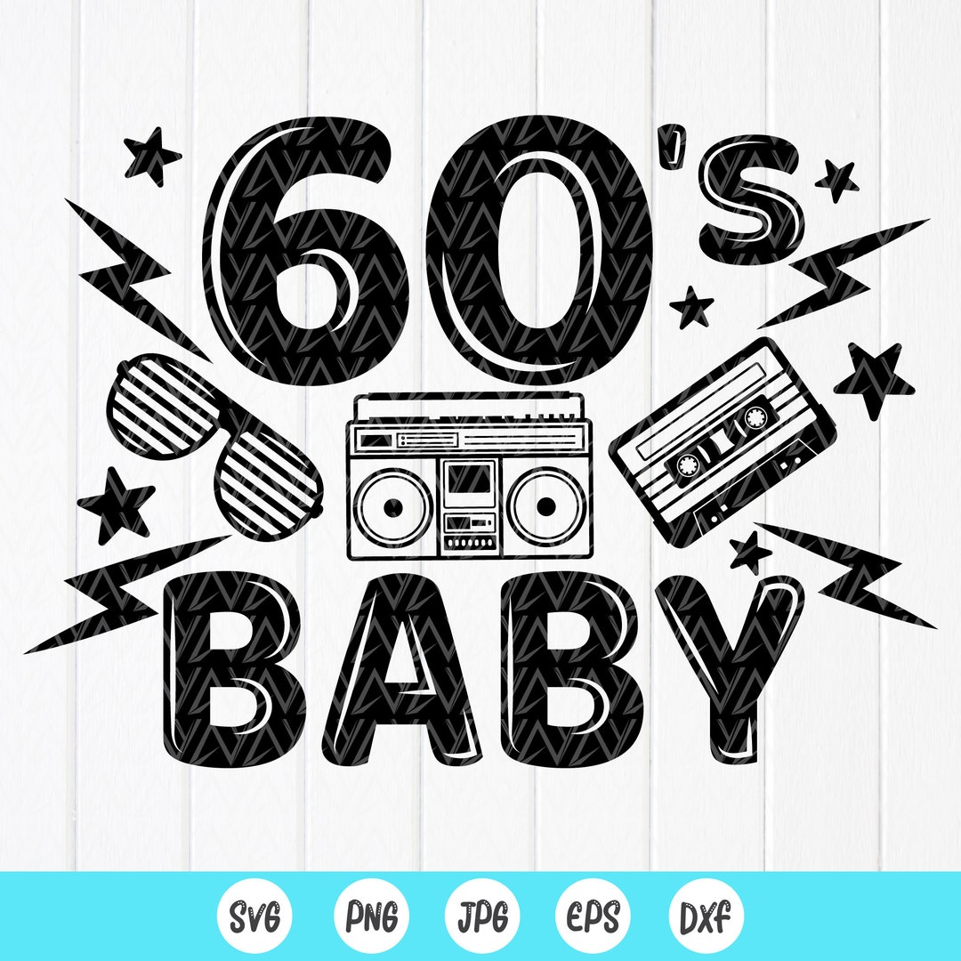 60's Baby Svg, 60's Svg, Music Cassette SVG, Retro 60s Country Clipart ...