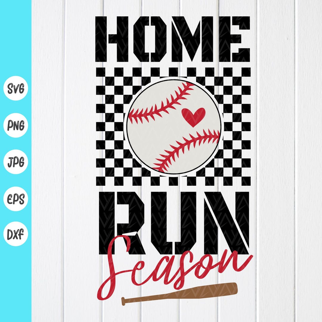 Home Run Season Baseball SVG PNG: Game Day Cricut Files (digital ...