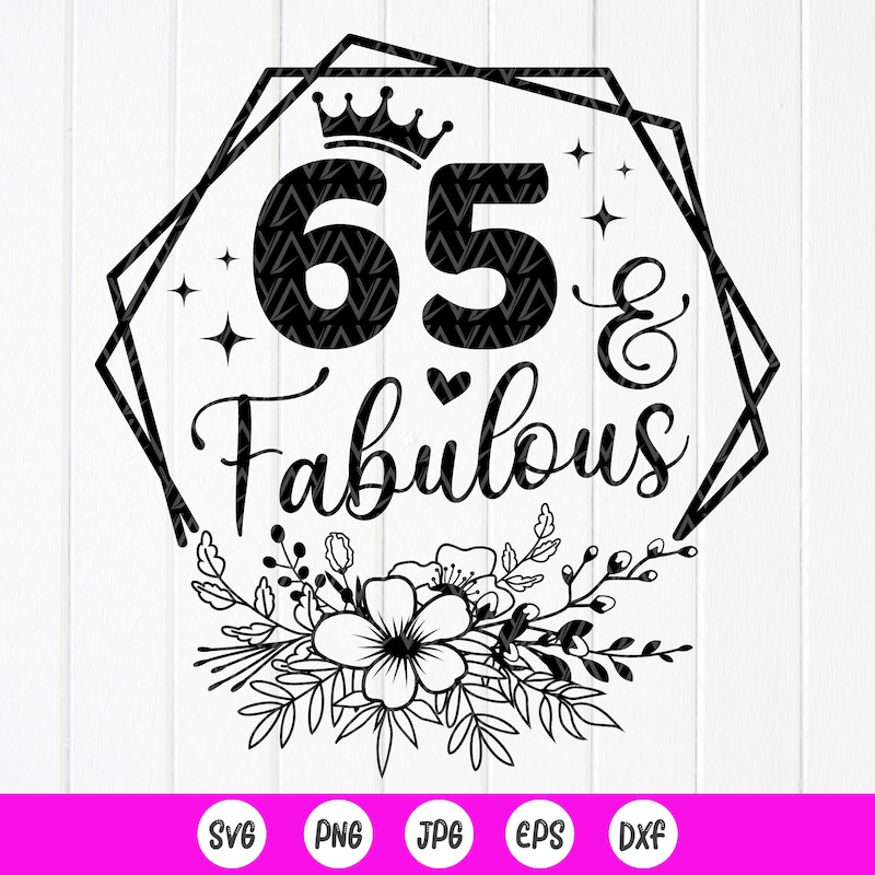 65th Birthday Svg - Etsy
