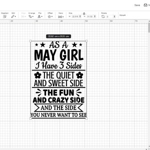 As a May Girl Svg, May Birthday SVG, Birthday Party Svg, Birthday Girl ...