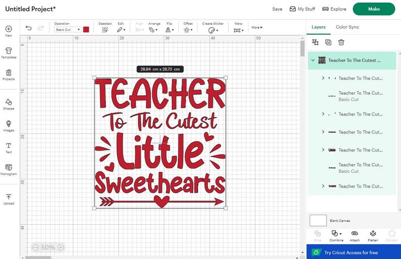 Teacher Valentine SVG: Cutest Sweethearts Design, Cut Files for Cricut ...