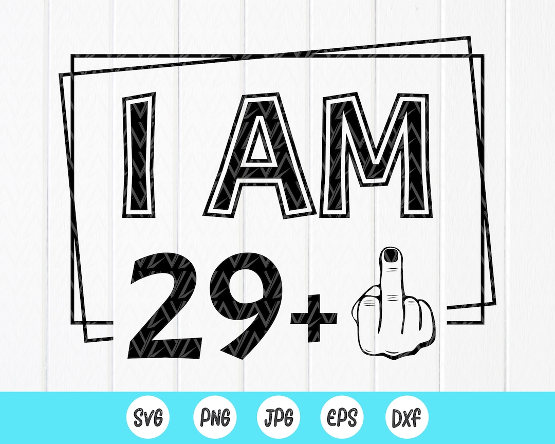 I Am 29 Plus One Svg, Funny 30th Birthday Gift Svg,fabulous 30th Svg ...