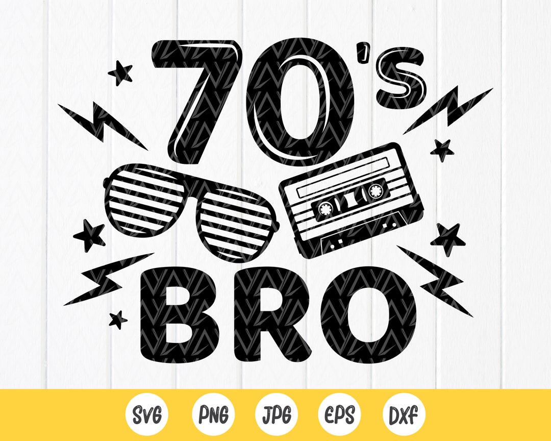 70s Bro svg, I Love 70s svg, 70er svg, Musik Kassette SVG, Retro 70s ...