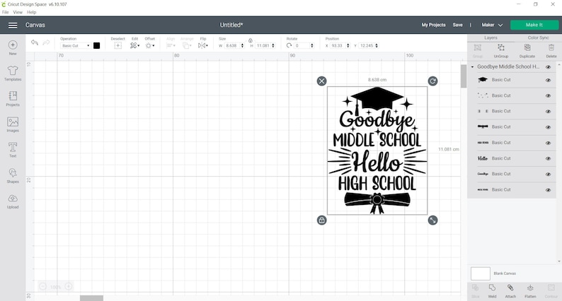 Goodbye Middle School Hello High School SVG: Graduation Quote,cricut ...