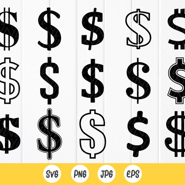 Dollar Sign Svg - Etsy