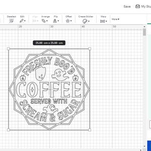 Freshly Boo'd Coffee SVG PNG, Halloween Coffee Sign SVG, Boo Svg ...