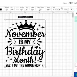 November is My Birthday Month Svg, November Birthday Svg,birthday Gift ...