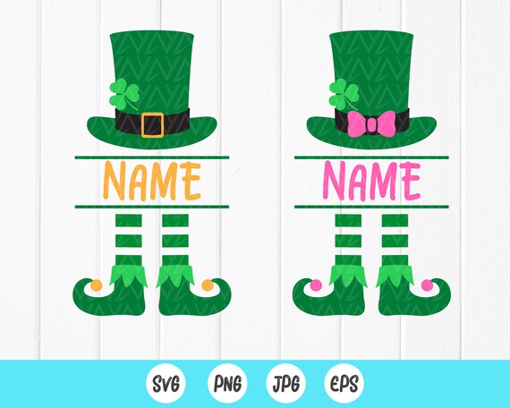 Leprechaun Monogram SVG St Patricks Day SVG Shamrock Svg | Etsy